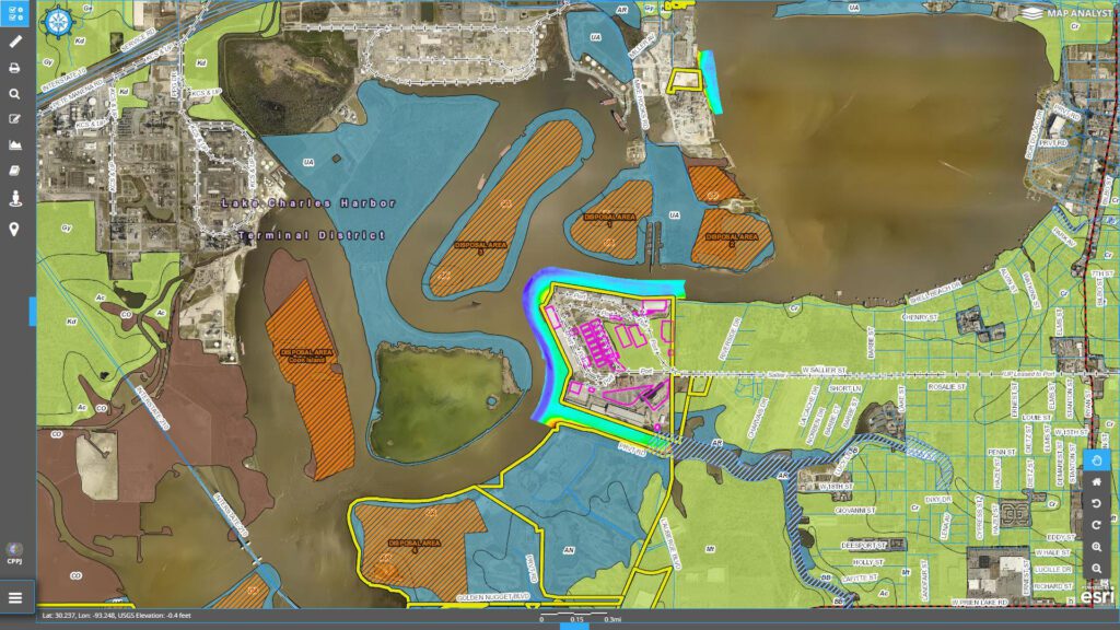 Port of Lake Charles GIS Mapping Interface - Fenstermaker