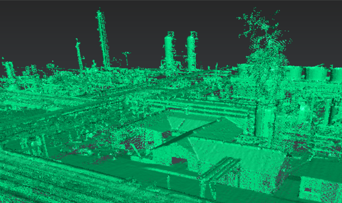 Crude Refinery Laser Scan Digital Twin - Fenstermaker