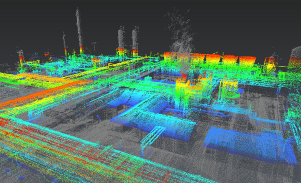 Crude Refinery Laser Scan Digital Twin - Fenstermaker